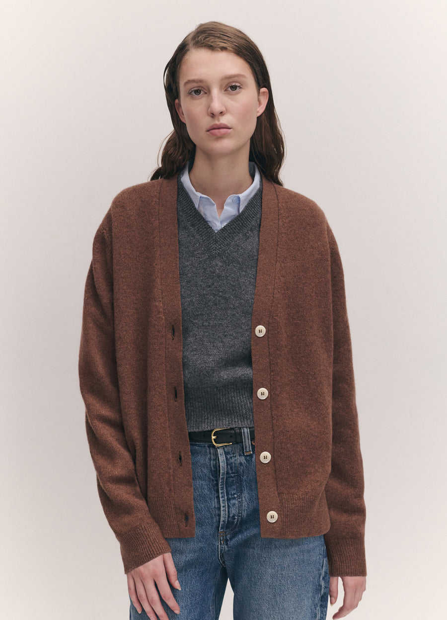 AVA CARDIGAN - HAZELNUT – OPEN HOUSE